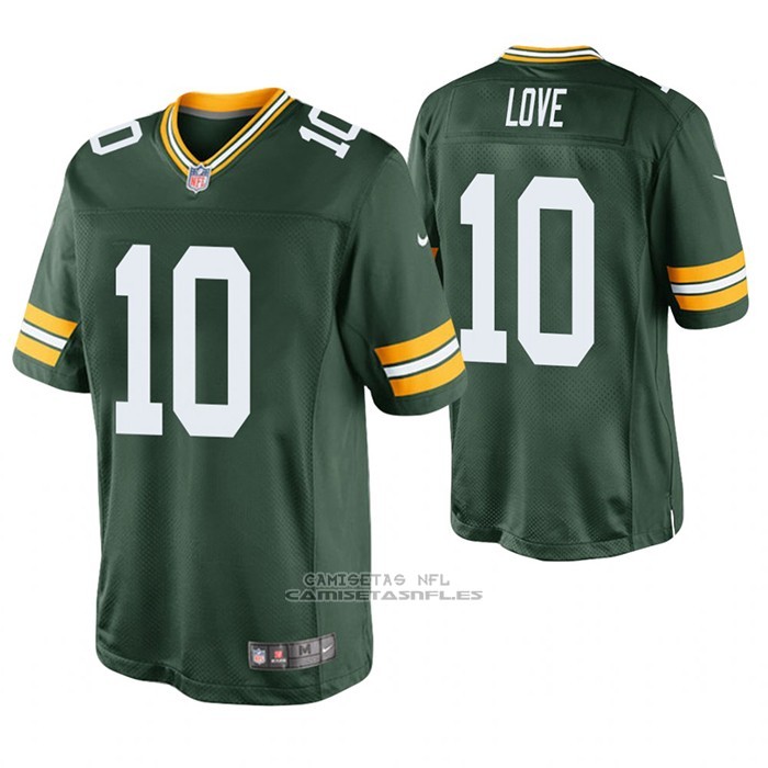 Camiseta NFL Game Green Bay Packers 10 Jordan Love 2020 Verde Replicas ...