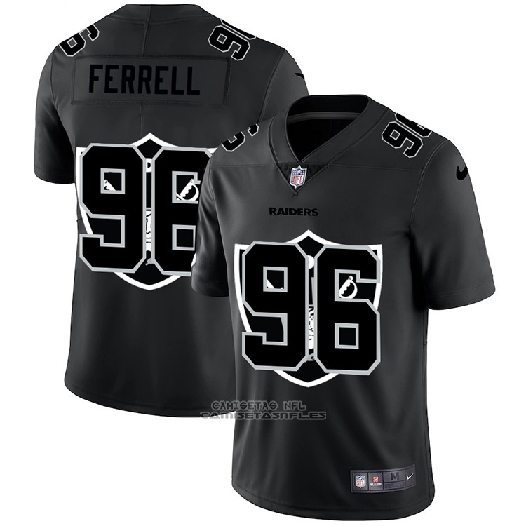 Camiseta NFL Limited Las Vegas Raiders Ferrell Logo Dual Overlap Negro ...